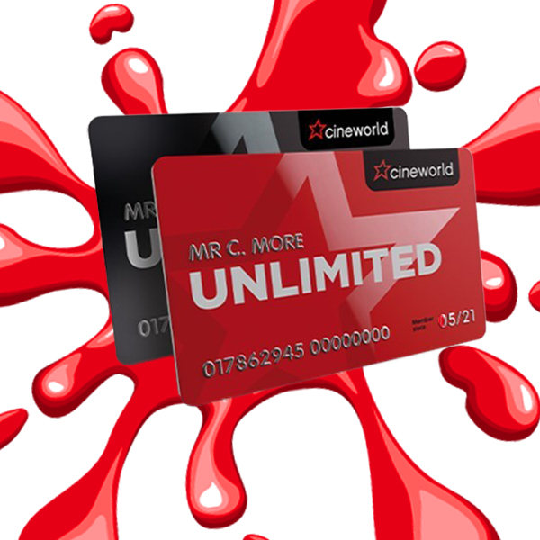 2 CINEWORLD UNLIMITED CARDS FOR 1 YEAR JAMMY The UKs Leading New 