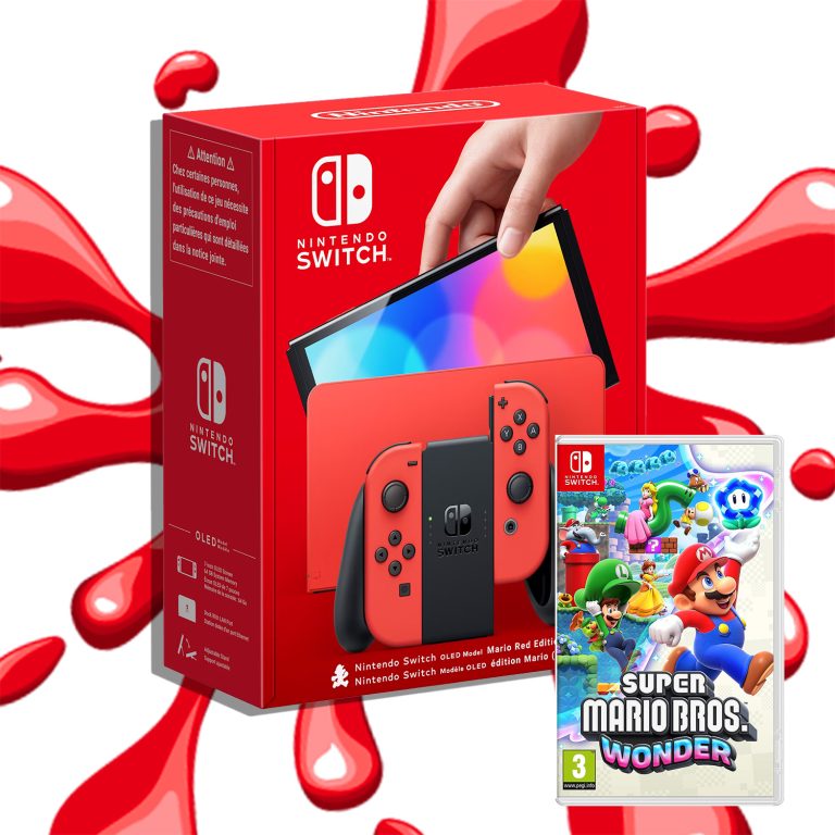 NINTENDO SWITCH OLED MARIO LIMITED EDITION WITH MARIO WONDER GAME ...