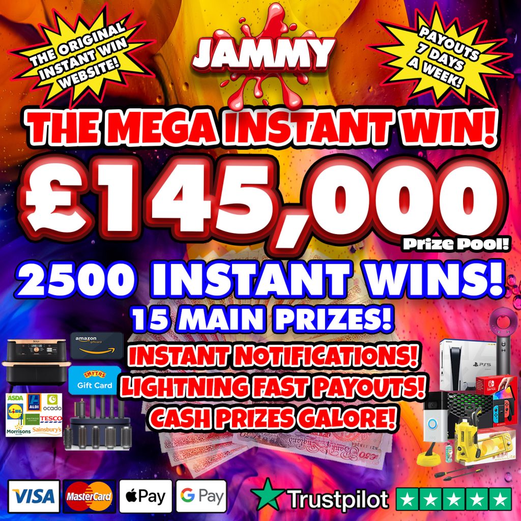 THE JAMMY MEGA INSTANT WIN COMP – 2500 INSTANT PRIZES! – JAMMY – The ...