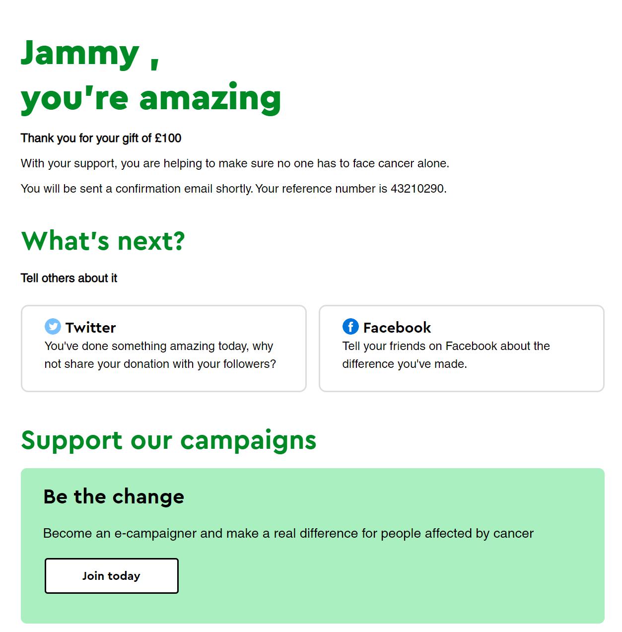 Macmillan Cancer Support – 9/1/23 – JAMMY – The Original Prize Competition Site