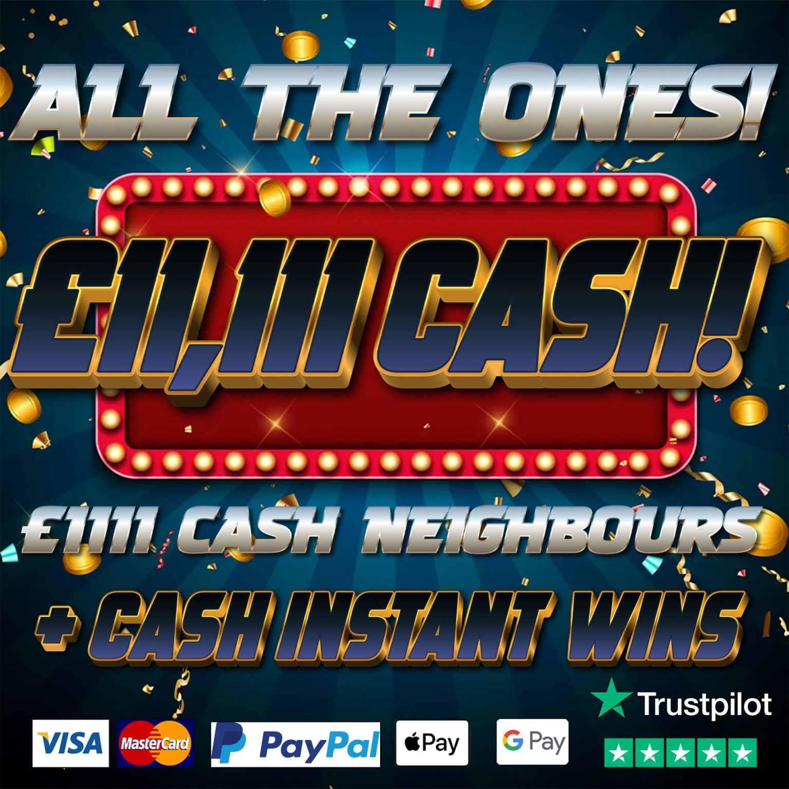 ALL THE ONES! £11,111 BIG CASH COMPETITION + £1,111 NEIGHBOURS! – JAMMY ...