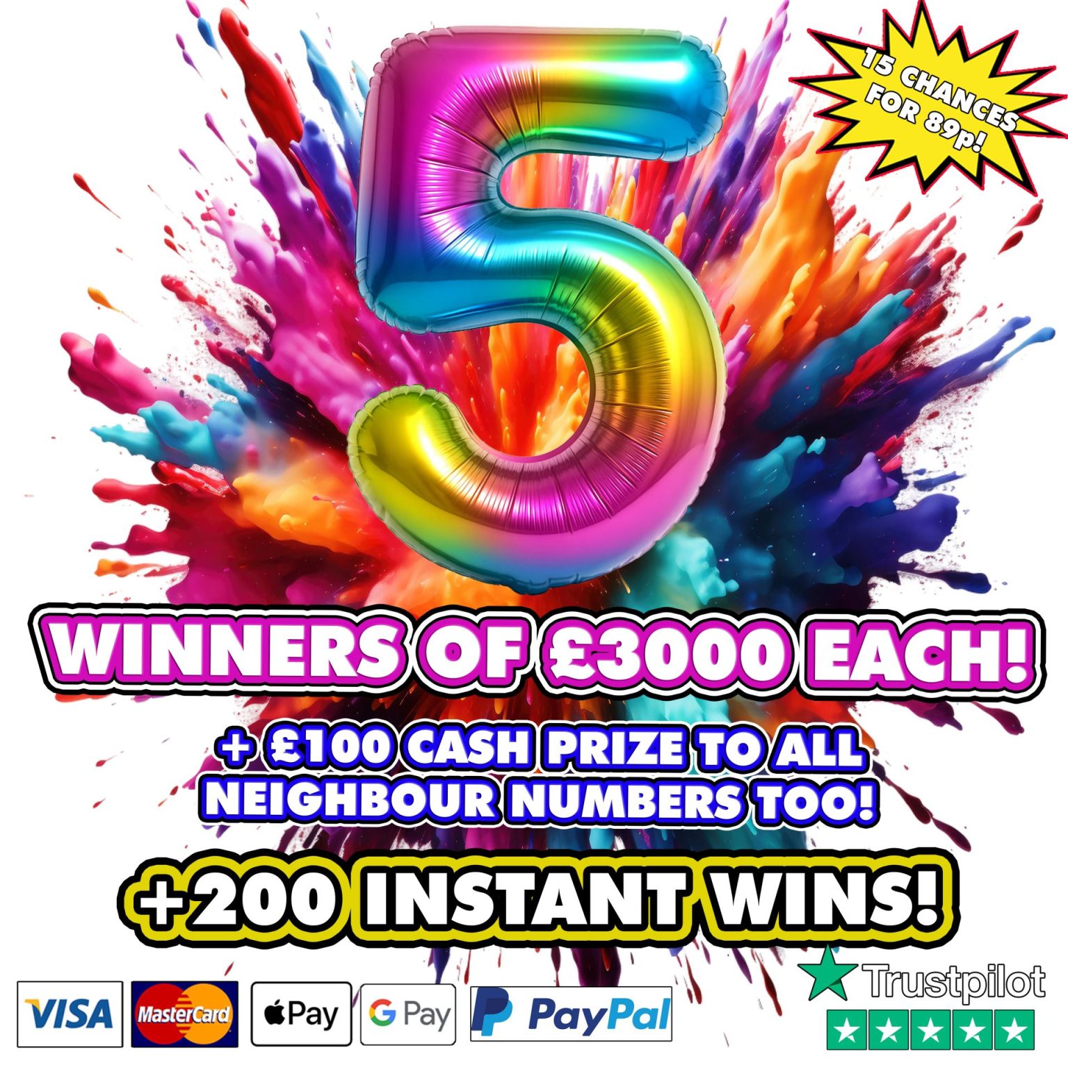 5 WINNERS OF £3000 EACH + NEIGHBOURS + INSTANT WINS! – JAMMY – The ...