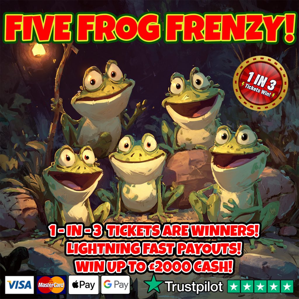 🐸 FIVE FROG FRENZY! 🐸 – JAMMY – The Original Prize Competition Site