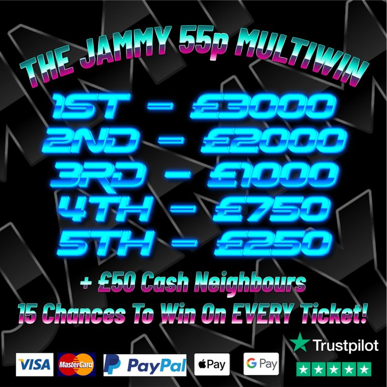 THE JAMMY 55p MULTIWIN – 5 BIG CASH WINNERS + NEIGHBOURS – JAMMY – The ...